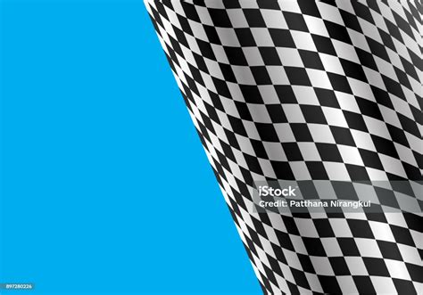 스포츠 경주 대회 배경 벡터 일러스트 레이 션에 대 한 파랑에 추상 체크 무늬 곡선입니다 Championship에 대한 스톡 벡터 아트 및 기타 이미지