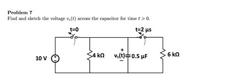 Solved Find And Sketch The Voltage Vc T Across The