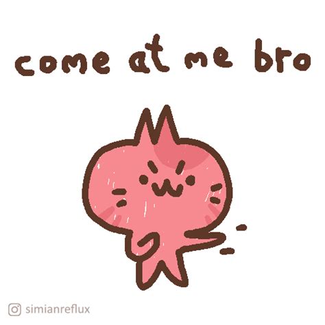 Come At Me Bro Grumpy Cartoon Cat 