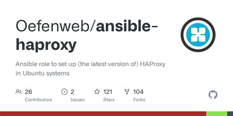 Github Oefenwebansible Haproxy Ansible Role To Set Up The Latest Version Of Haproxy In