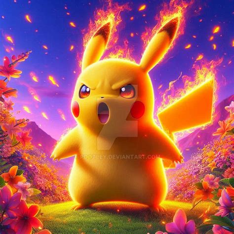 Pikachu Pokemon Fire Wallpaper 14 By Pootley On Deviantart