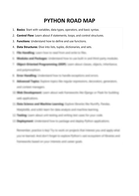 Solution Python Road Map Studypool