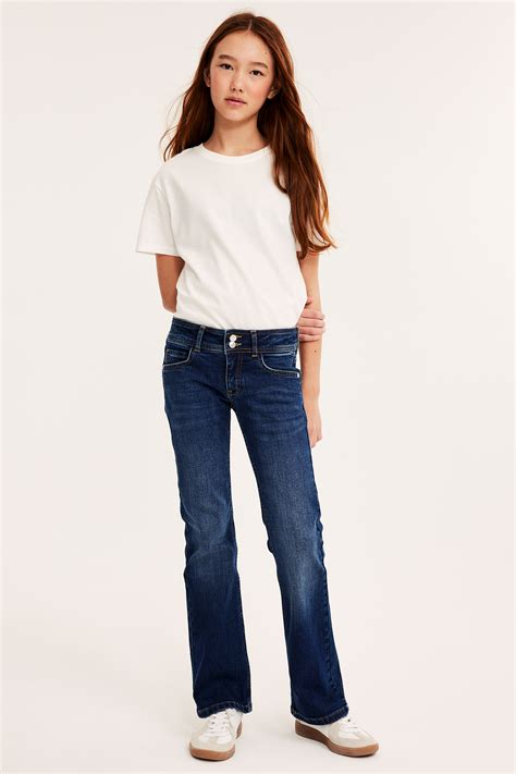 Bootcut Jeans Low Waist Mörk Denim Barn Kappahl