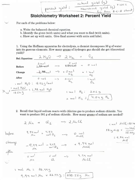 Free Printable Mass To Mass Stoichiometry Worksheets Worksheets Library