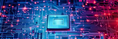 Premium Photo Futuristic Processor And Circuit Design Abstract Technology Background With Blue