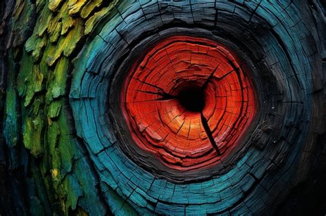 Premium Photo Tree Trunk With Vibrant Natural Colors