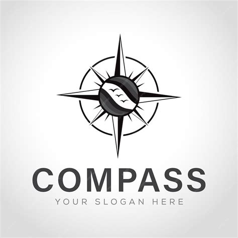 Premium Vector Minimalist Compass Vector Logo Creative Design Template