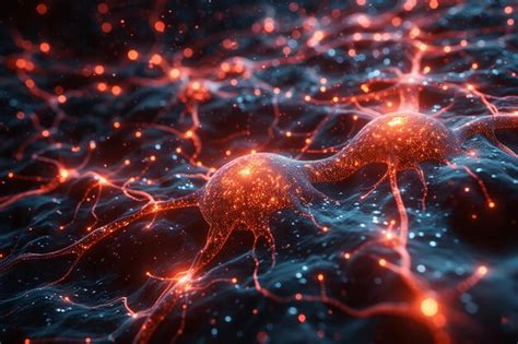 Neural Network Connections Resembling Earth In Chaos Premium Ai