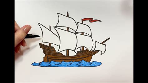 Как нарисовать корабль Youtube