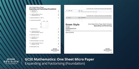 👉 Expanding And Factorising Micro Mock Paper Twinkl