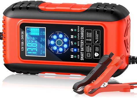 Husgw 10a Autobatterieladegerät 12v 8a 24v Freizeitbatterieladegerät Intelligentes Tragbares