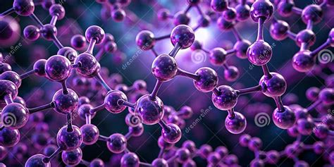 Ultra Microscopic Of Molecules From Foreign Dark Purple Ai Created