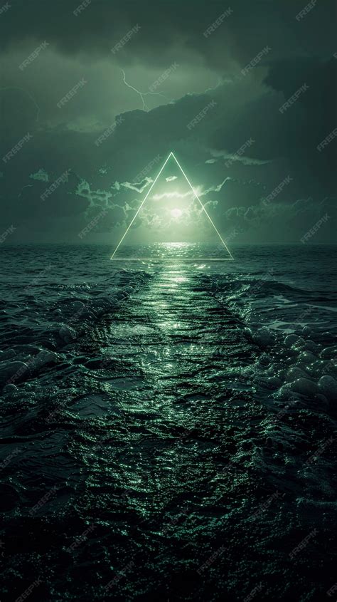 Free Photo Mysterious Bermuda Triangle Area With Fantasy Aesthetic