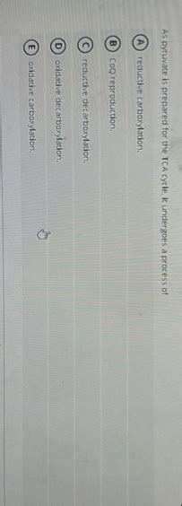 Solved As Pyruvate Is Prepared For The Tca Cycle It
