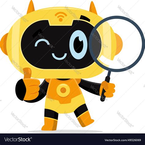 Ai Robot Chat Bot Cartoon Character Royalty Free Vector