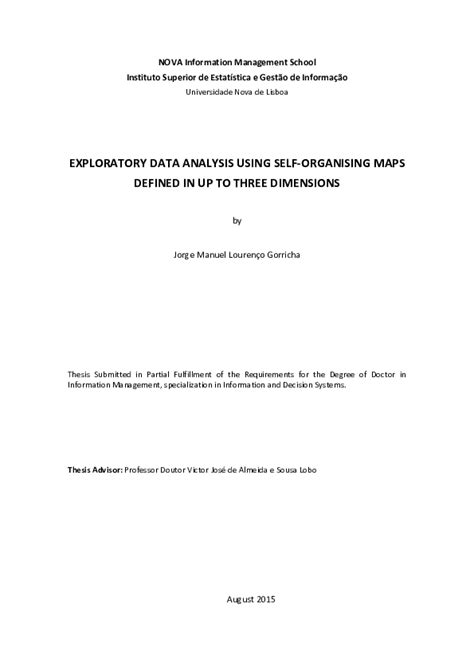 Pdf Exploratory Data Analysis Using Self Organising Maps Defined In Up To Three Dimensions