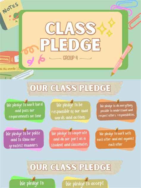 Class Pledge Group 4 Pdf