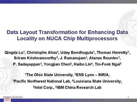 Data Layout Transformation For Enhancing Data Locality On