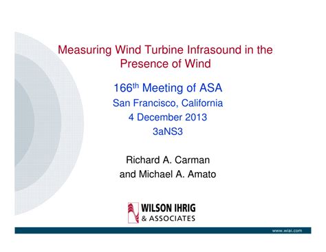 pdf measuring wind turbine infrasound in the presence of wind