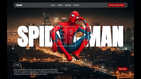 Landing Page Using Html And Css Spider Man Landing Page Youtube