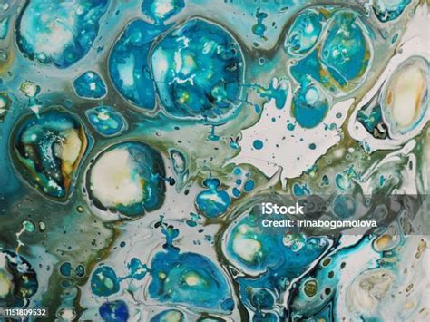 추상 손으로 그린 그림 배경입니다 대리석의 소용돌이 또는 마 노의 잔물결 액체 대리석 아크릴 질감입니다 유체 예술 수 중 세계 벡터 일러스트 0명에 대한 스톡 벡터 아트 및