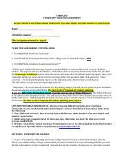 Transcript Analysis Template Docx TEMPLATE TRANSCRIPT ANALYSIS ASSIGNMENT DO NOT DELETE