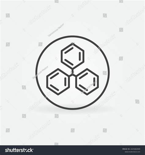 Chemical Hexagonal Formula Structure Circle Vector Stock Vector Royalty Free 2225062049