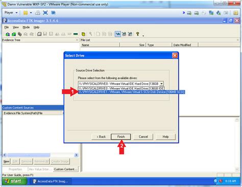 FTK Imager Lesson Create Virtual Hard Drive Delete File Recover File