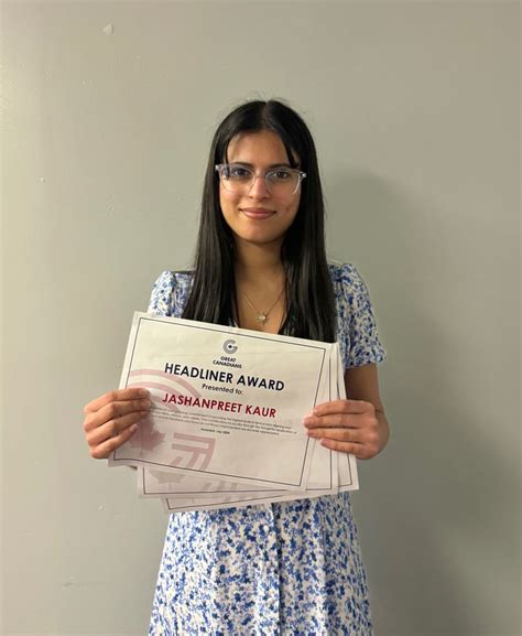 Jashanpreet Kaur On Linkedin Greatcanadianaward