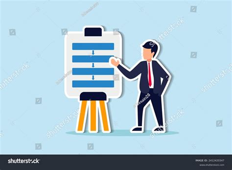 Procedure Workflow Planning Process Sequence Finish Stock Vector Royalty Free