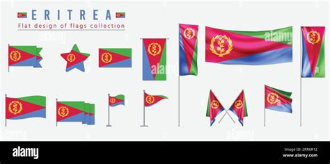 Eritrea Flag Flat Design Of Flags Collection Stock Vector Image And Art