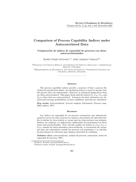 Comparison Of Process Capability Indices Pdf Normal Distribution