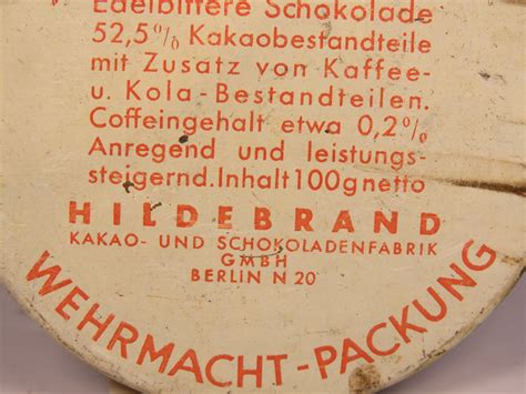 Wehrmacht hardening chocolate tin 1941- Scho-Ka-Kola