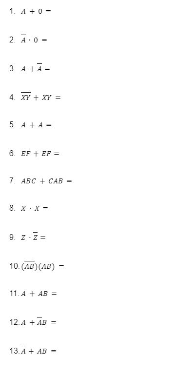 Solved Use Boolean Algebra To Simplify The Following