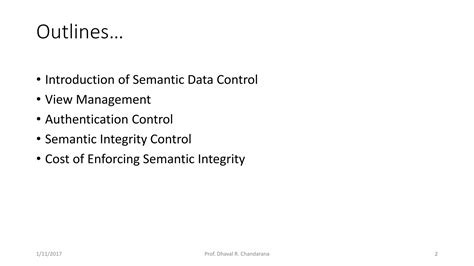 Distributed Dbms Unit 5 Semantic Data Control Pptx Databases Computer Software And