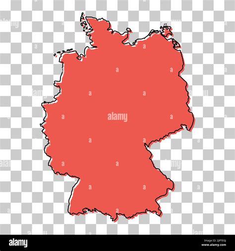 Germany Map Icon Geography Blank Concept Isolated Graphic Background