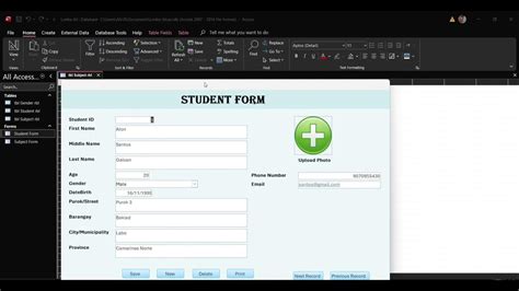 Ms Access Create Table And Form Part 2 Youtube