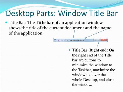 PPT Windows Basics Desktop Taskbar And Window PowerPoint Presentation ID