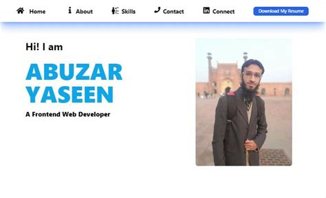 Abuzar Yaseen On Linkedin Frontenddevelopment React Portfolio Jobsearch Webdeveloper Design
