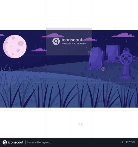 Ancient Tomb Yard At Full Moon Animation By Наталія Нестеренко Lottiefiles