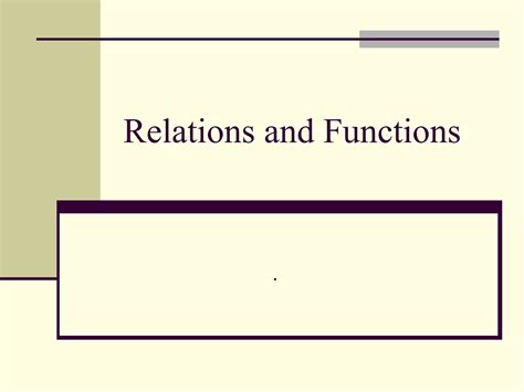 Relations And Functions Ppt