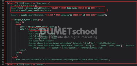Cara Membuat Load More Dengan Ajax Jquery Kursus Web Design Private Online 1 On 1‎ Dumet School