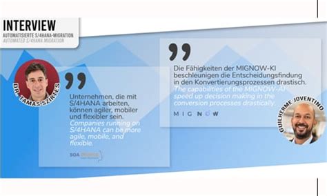 Interview Automated Sap S 4hana Migration With Soa People And Mignow