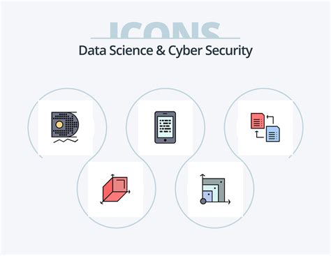 Data Science And Cyber Security Line Filled Icon Pack 5 Icon Design Dollar Scince Forecasting