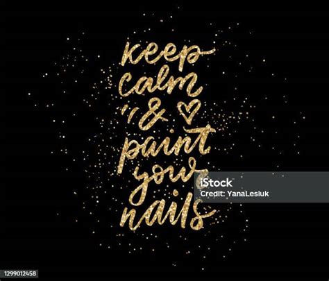 황금 반짝이 벡터 손톱에 대한 필기 편지 네일 스튜디오 매니큐어 마스터 뷰티 살롱에 대한 영감 견적 0명에 대한 스톡 벡터 아트 및 기타 이미지 Istock