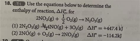 Solved Use The Equations Below To Determine The Enthalpy Chegg