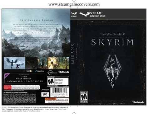 Steam Game Covers Elder Scrolls V Skyrim Box Art