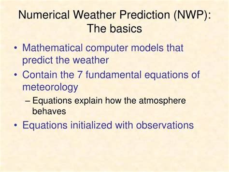 PPT Numerical Weather Prediction NWP The Basics PowerPoint Presentation ID 4051982