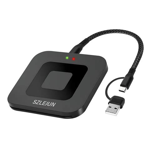 Szlejun Cac Reader Usb Type C Dod Military Cac Smart Card Reader For Win Mac Linux Android