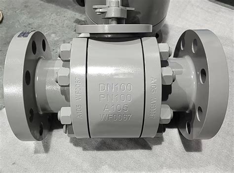 DN100 Pn100 Floating Ball Valve With DIN ISO Connection Flange Flanged Ball Valve And ANSI 600